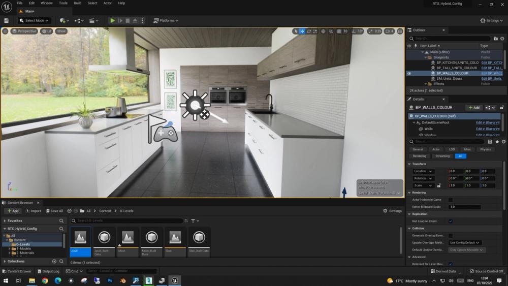 Unreal Engine 5 Kitchen Configurator Testing