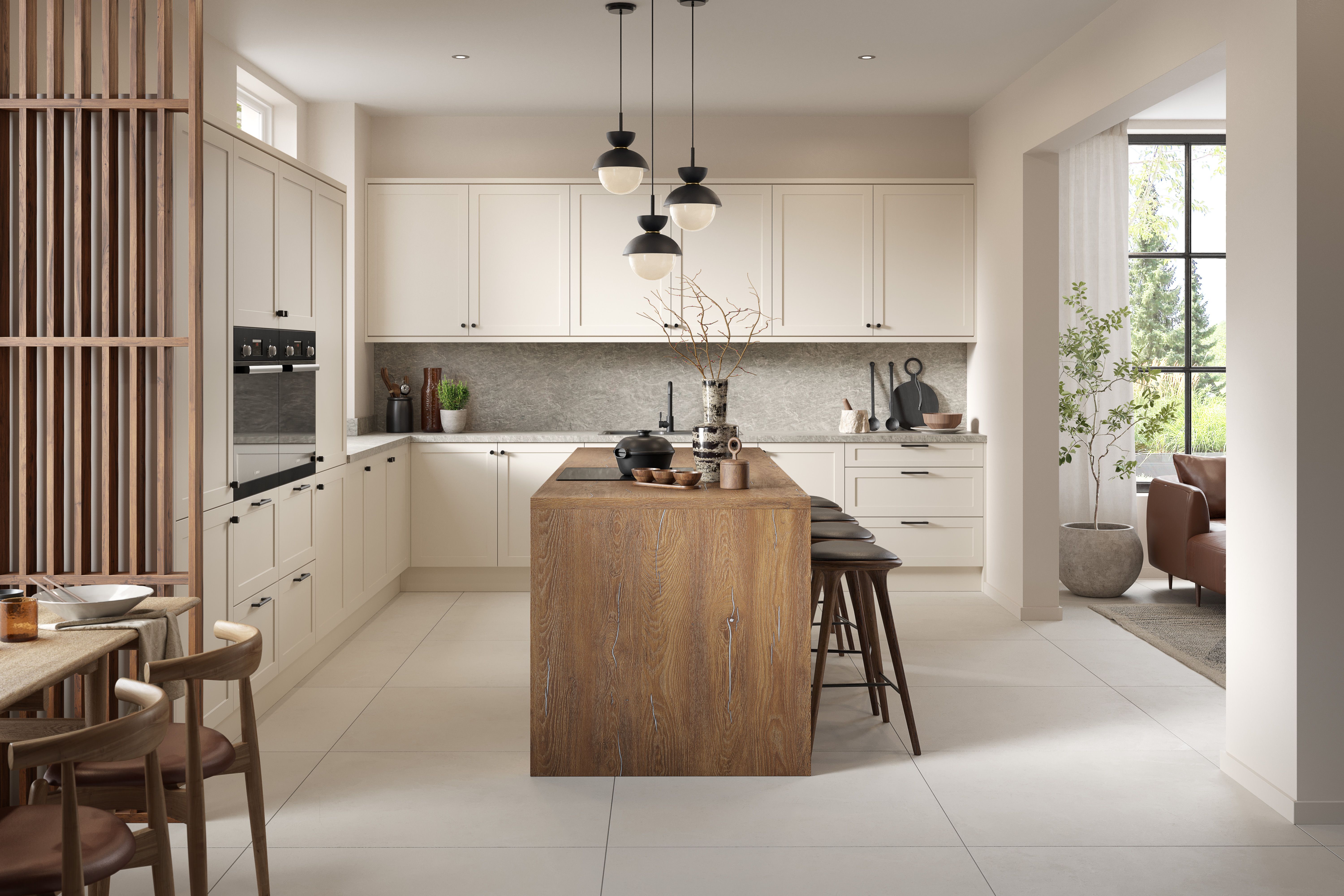 Opus High Gloss Graphite Kitchen CGI