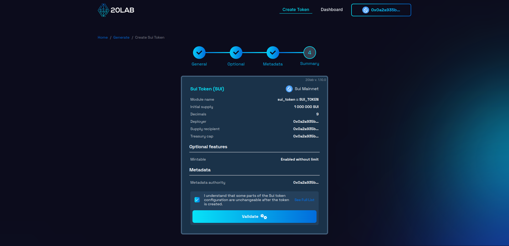Sui - Build Innovative and Future-Proof Tokens with 20lab