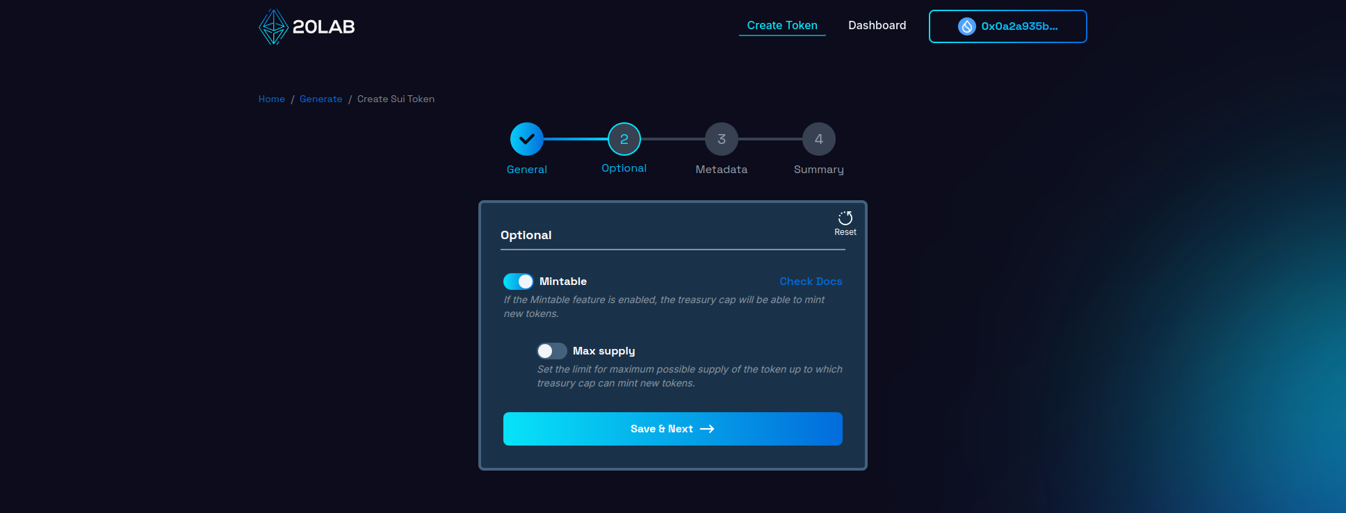 Sui - Build Innovative and Future-Proof Tokens with 20lab
