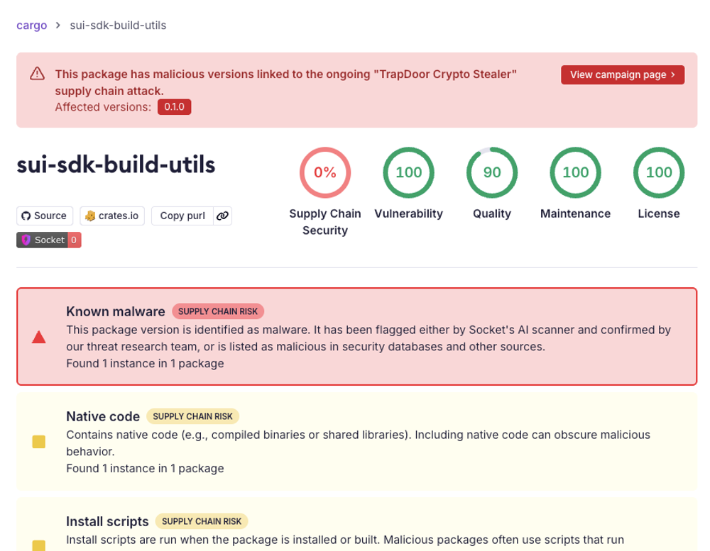 TrapDoor Crypto Stealer Supply Chain Attack Hits 34 Packages...