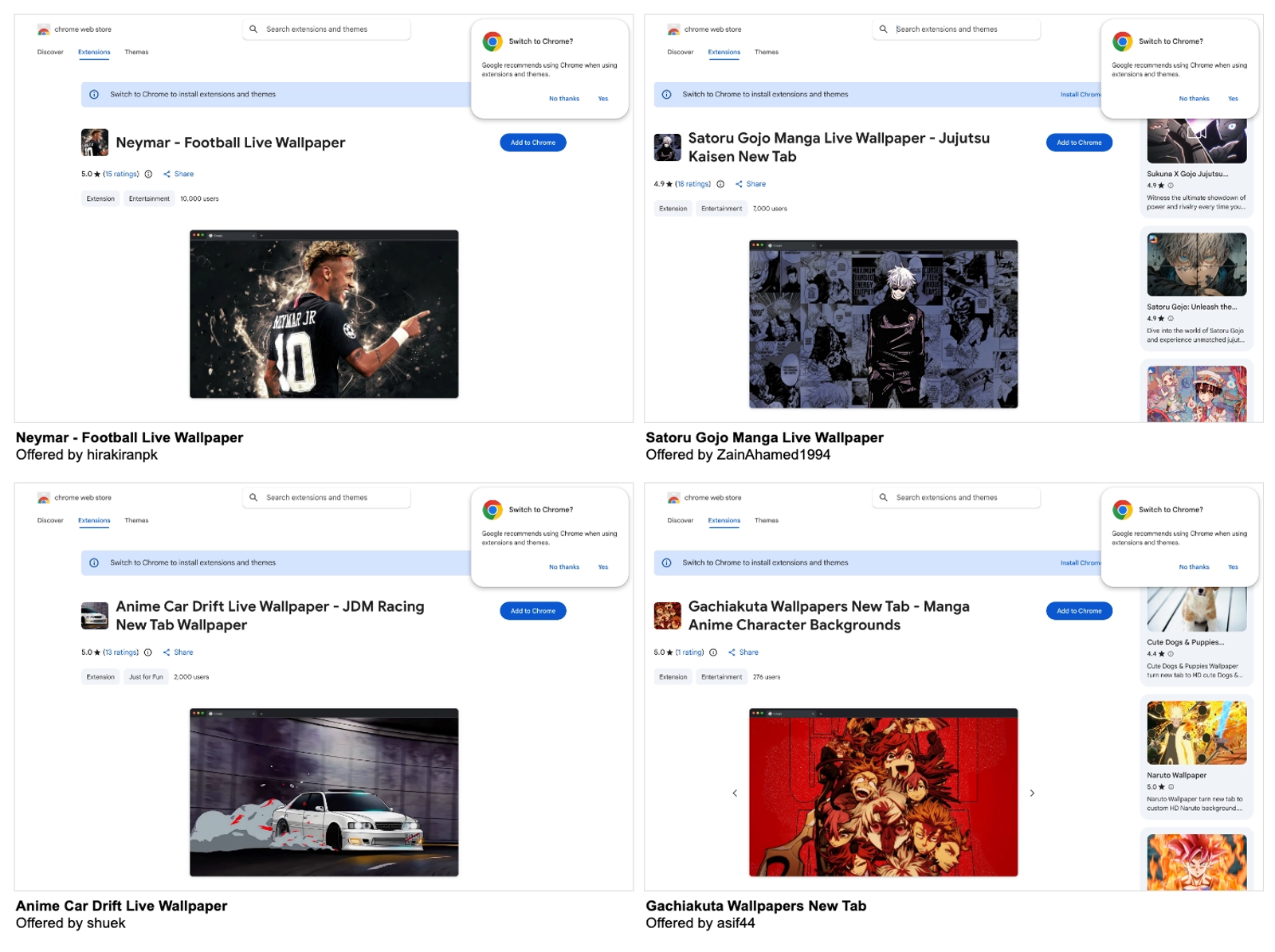 152 Chrome Live Wallpaper Extensions Hid Ad Tracking and Fak...