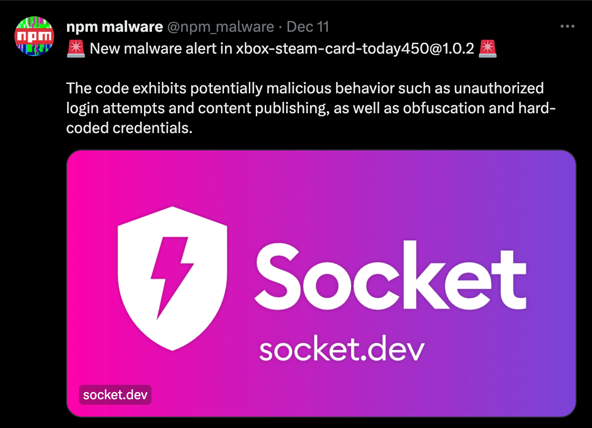 Stay Ahead of npm Malware: Introducing Socket's Real-Time Th... Stay Ahead of npm Malware: Introducing Socket's Real-Time Th...