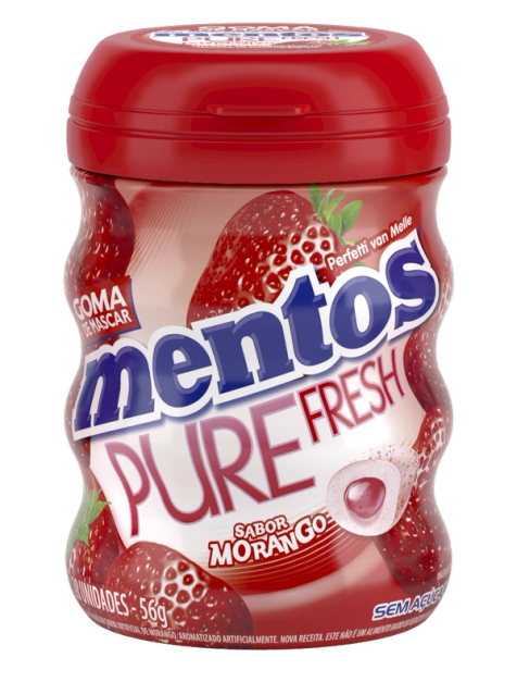 Mentos Pure Fresh Morango | Mentos Brazil