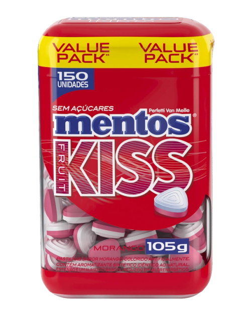 Mentos Kiss Morango Embalagem Econômica | Mentos Brazil