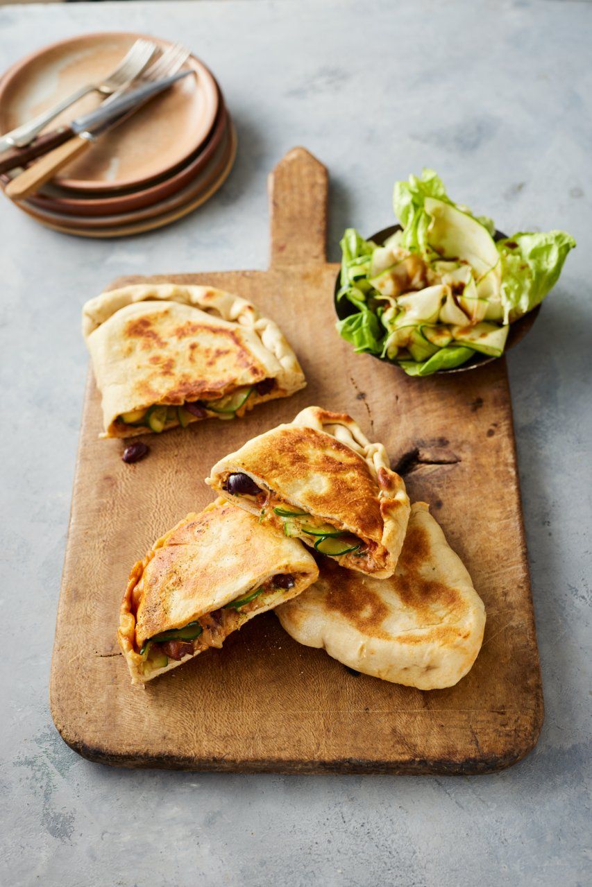 Quick folded pan pizza