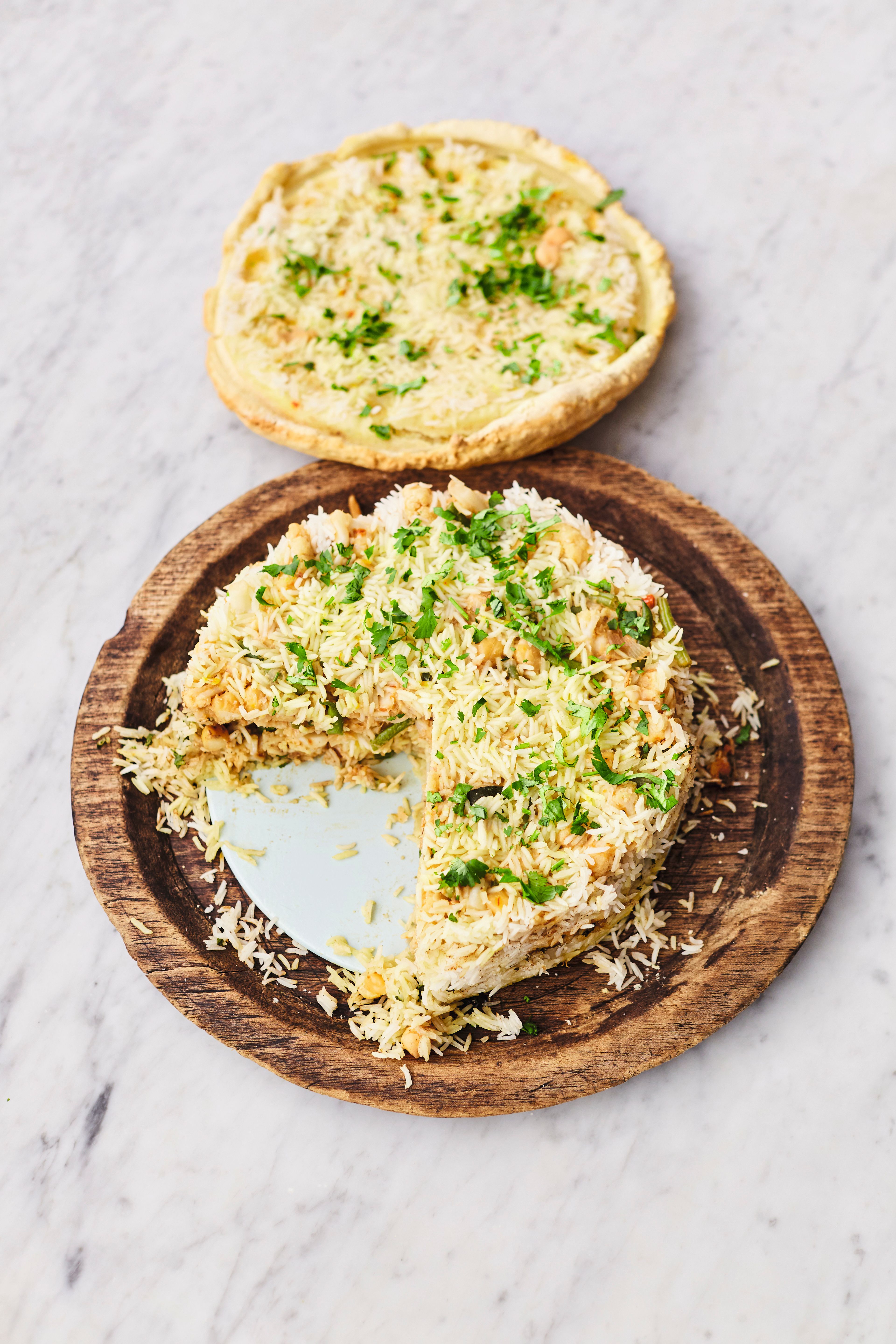 Bread-topped biryani