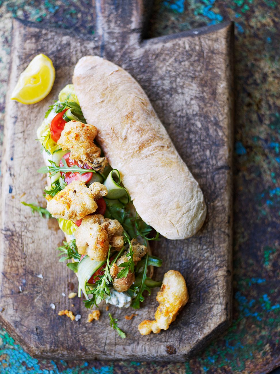 Oyster po'boy recipe