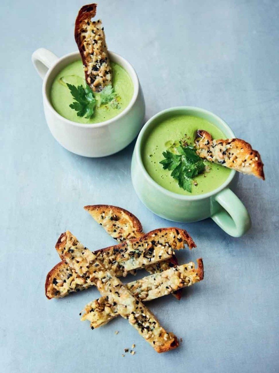 Air-fryer broccoli soup & cheesy soldiers | Jamie Oliver recipes