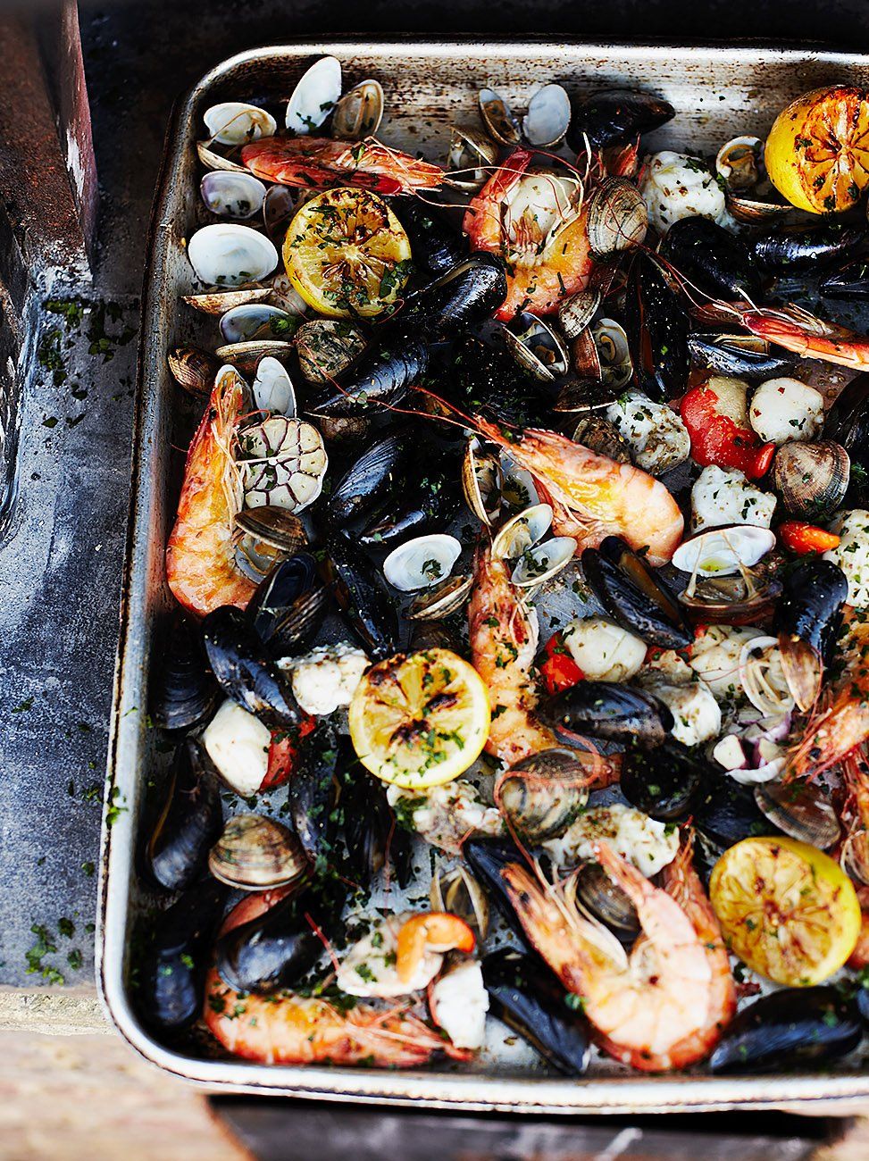 Wood-fired shellfish | Seafood Recipes | Jamie Oliver Recipes