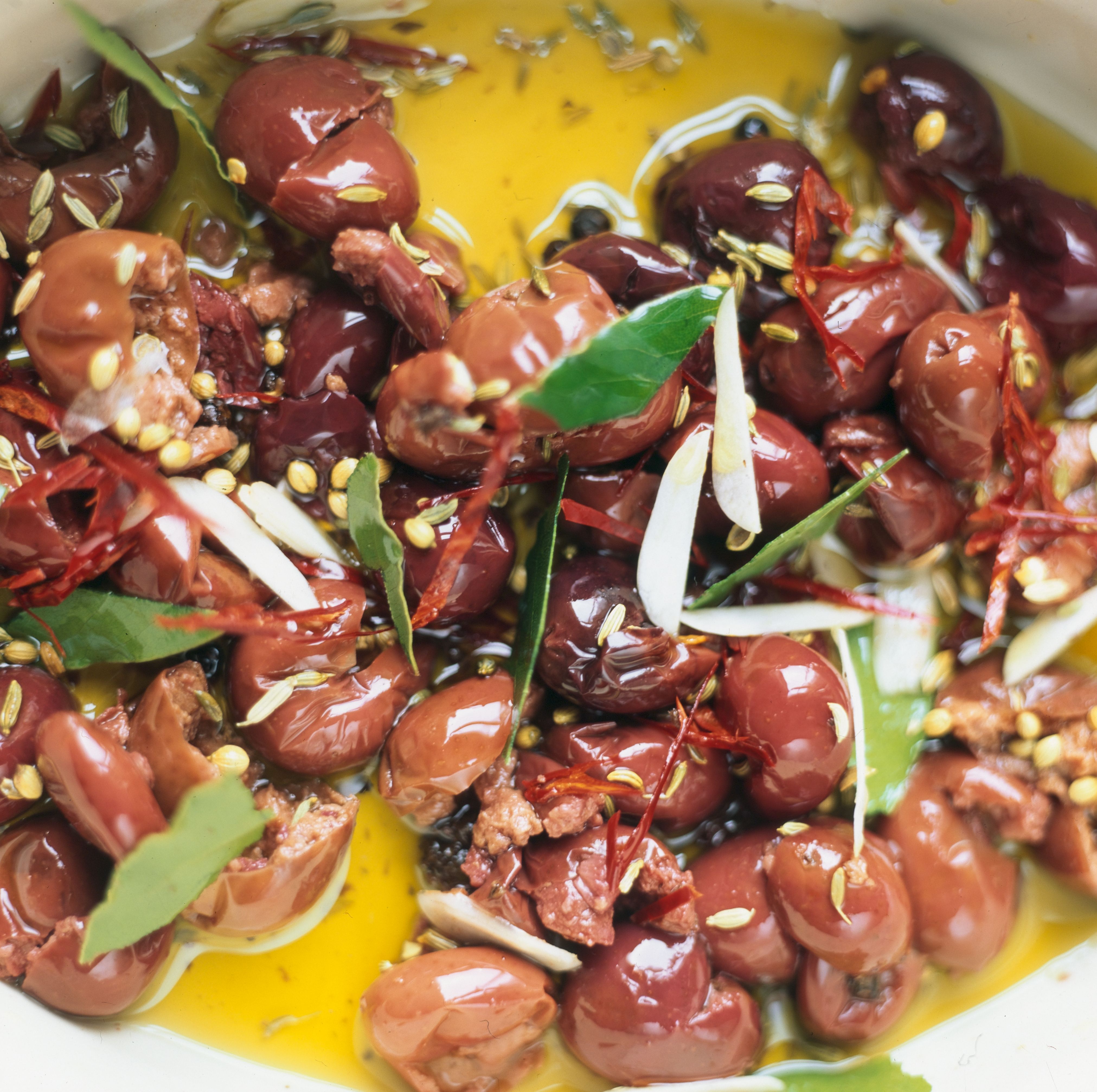 Marinated olives