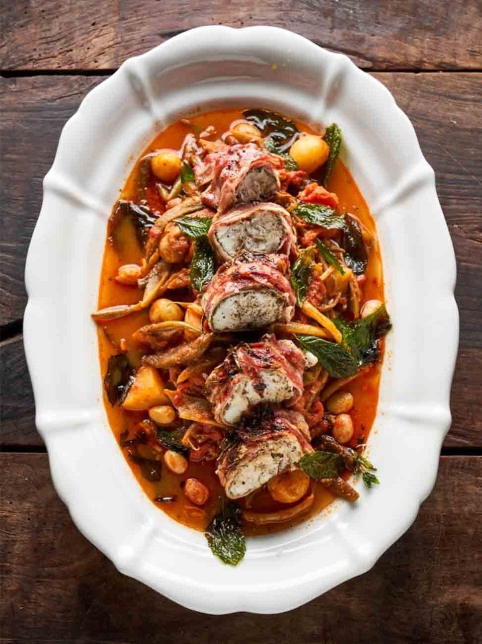 Runner bean stew & roasted monkfish | Jamie Oliver recipes