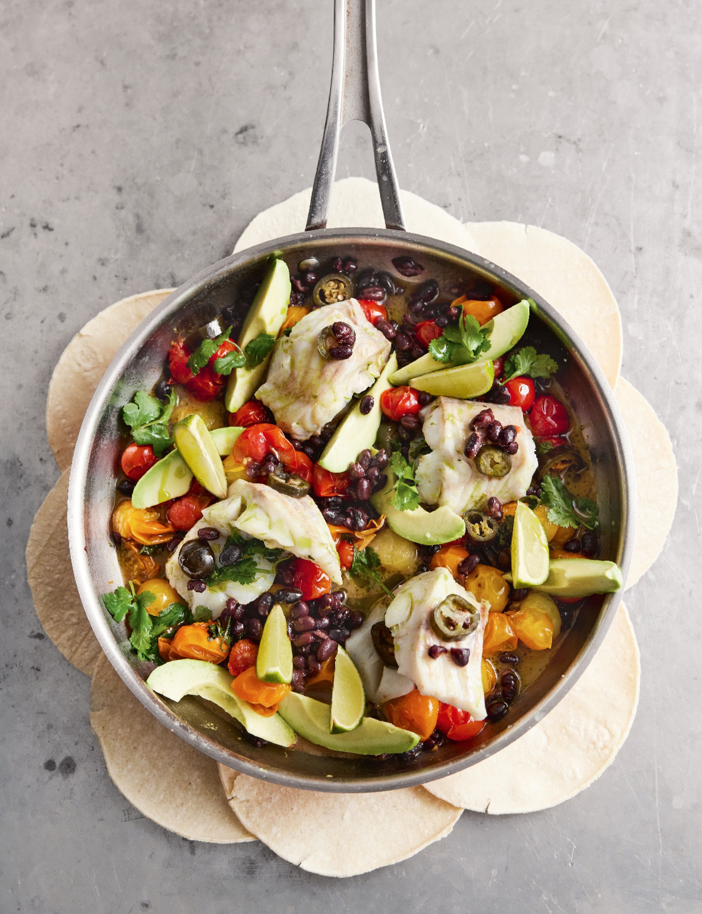 Vibrant fish tacos
