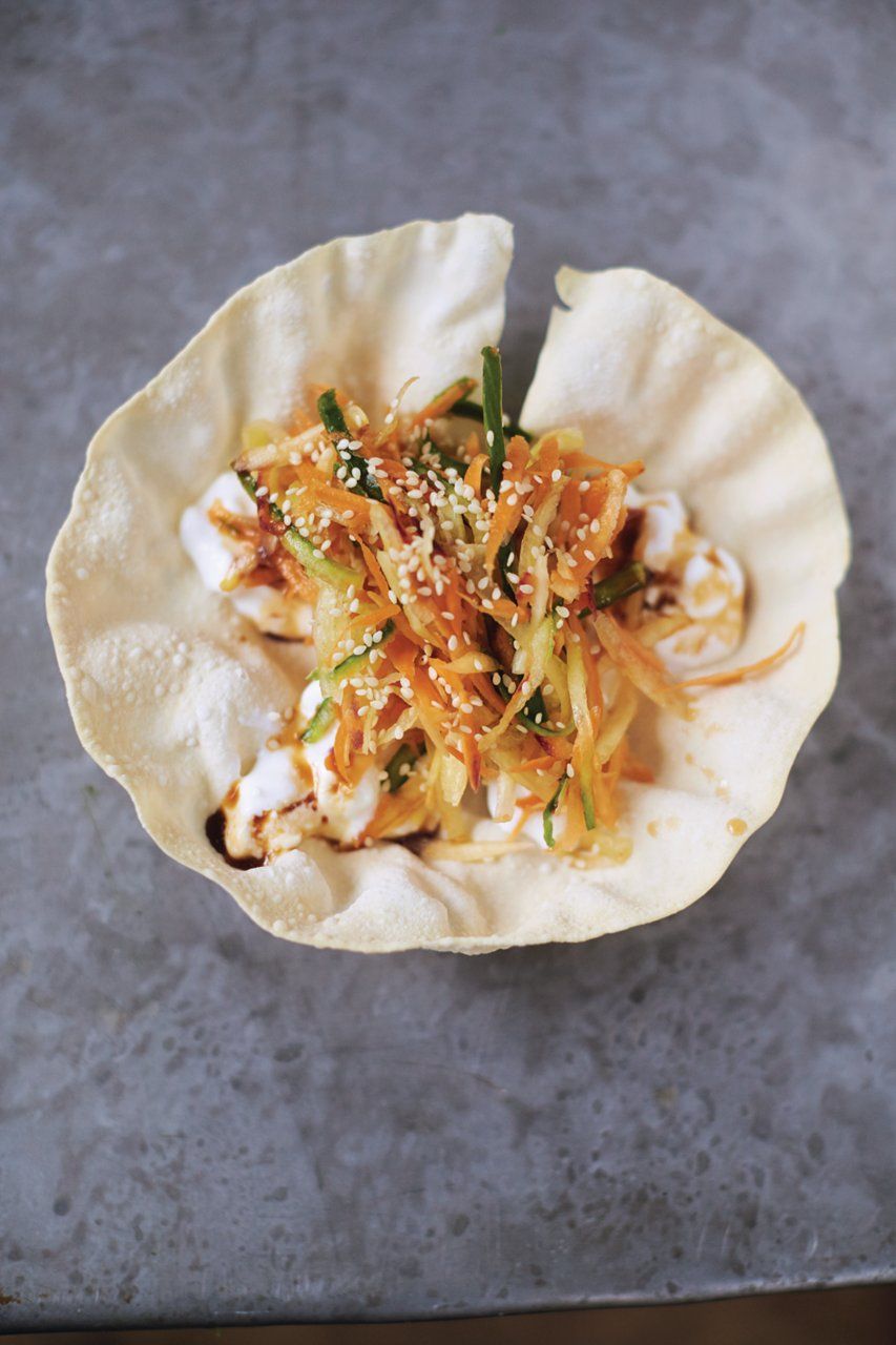 Healthy poppadom snacks