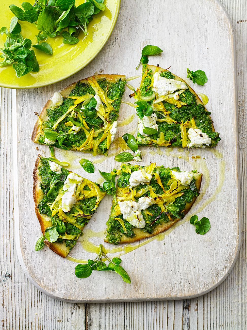 Gluten-free Spring flatbread pizzas | Bread recipes | Jamie magazine