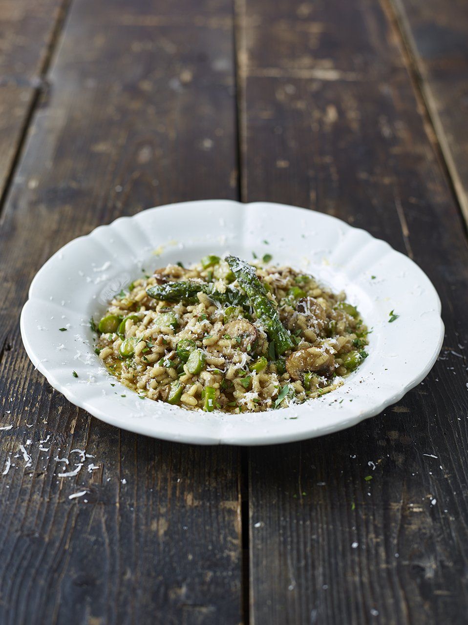 Asparagus and mushroom risotto | Jamie Oliver recipes