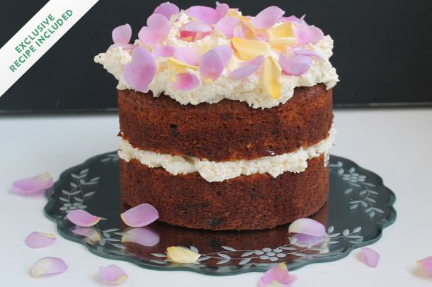 Iranian pistachio, honey & carrot cake