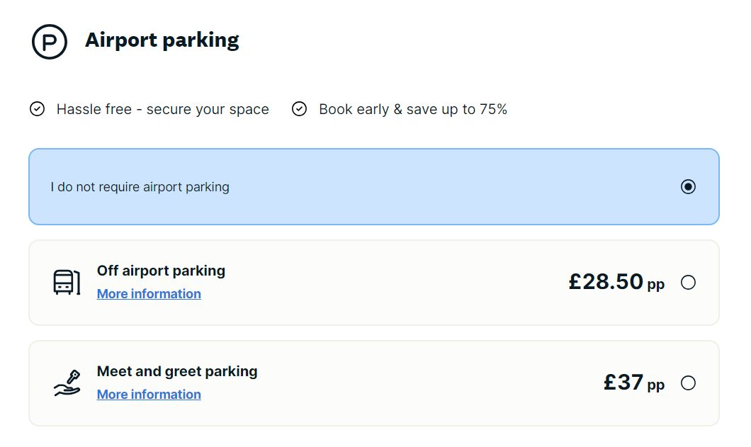 How do I add airport parking to my booking? - loveholidays FAQs
