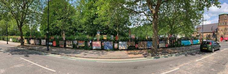 ‘I’m running out of glue-gun glue’: artist’s signs supporting NHS go viral