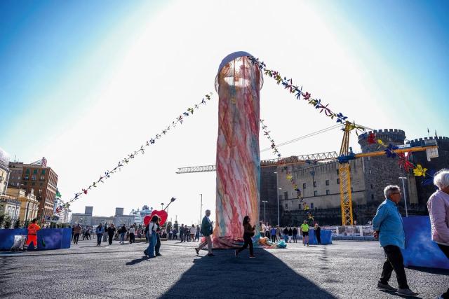 Erection of phallic sculpture in Naples sparks heated debate