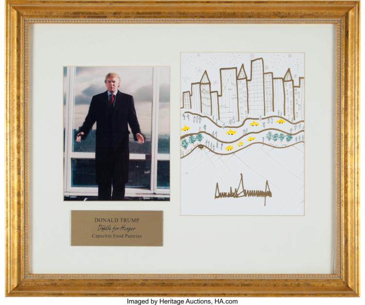 Trump’s skyline doodle hits the auction block in Dallas