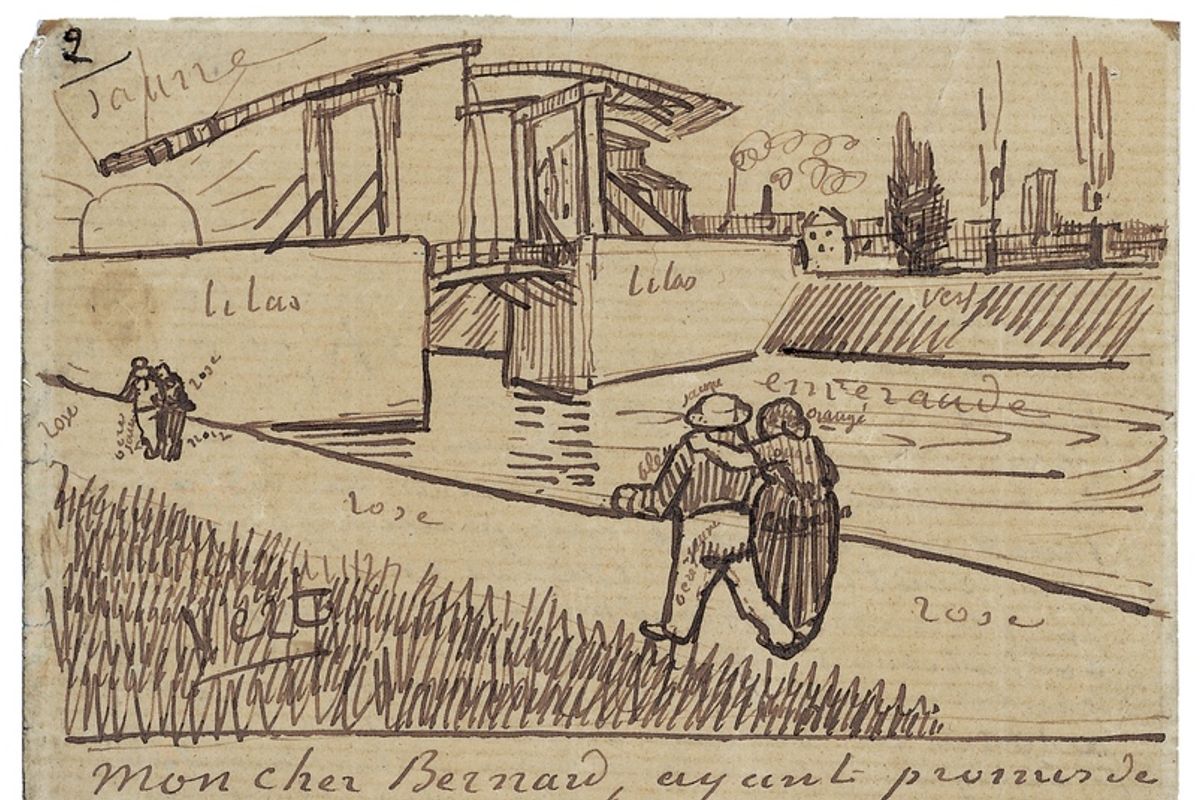 Van Gogh’s depiction of two lovers—sliced out of a landscape painting ...