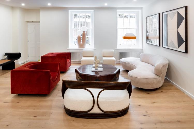 Abstract art, mid-century furniture and contemporary design all under ...