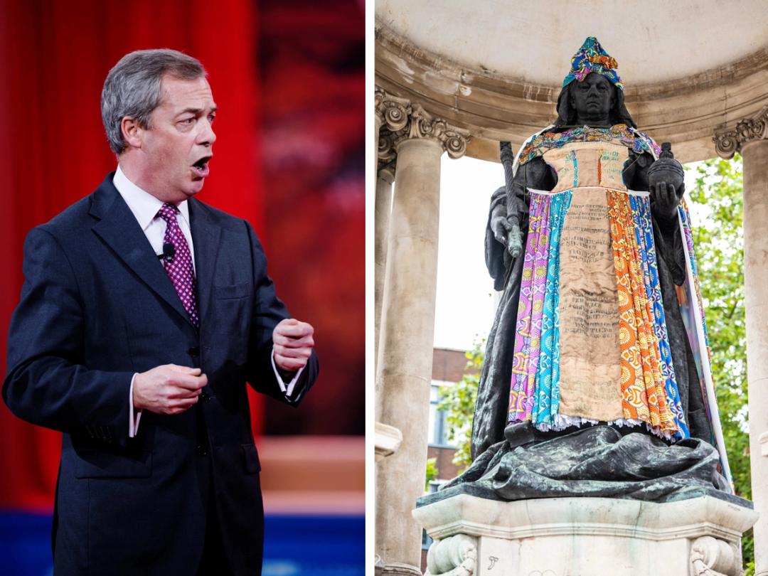 Queen Victoria statue defrocked after ex-politician Nigel Farage blasts ...