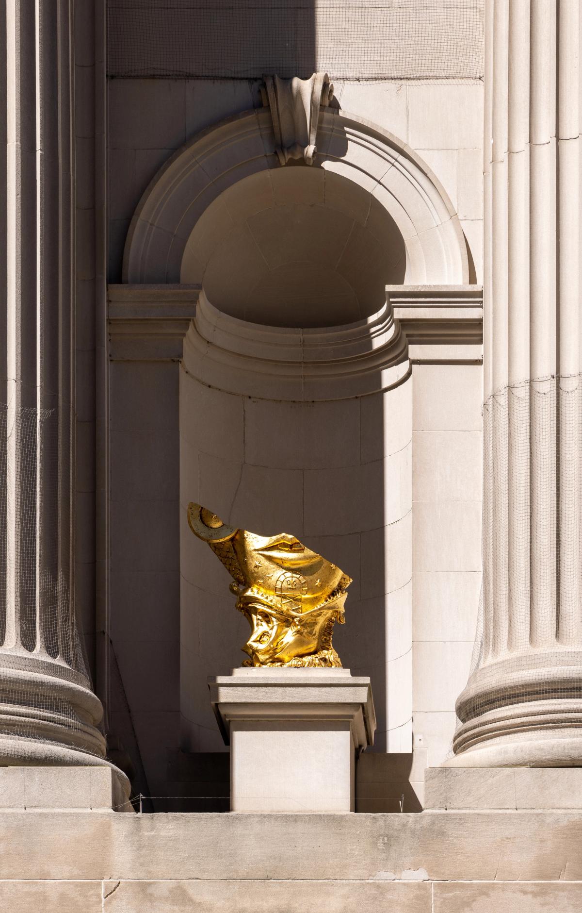 Hew Locke covers Met Museum with golden trophies inspired by colonial ...