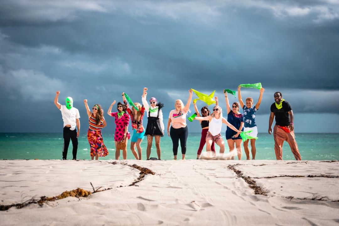 Artist takes abortion fight to the beach in Miami