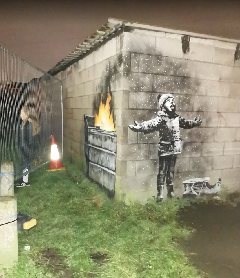 Port Talbot Banksy piece moves from garage site to town centre