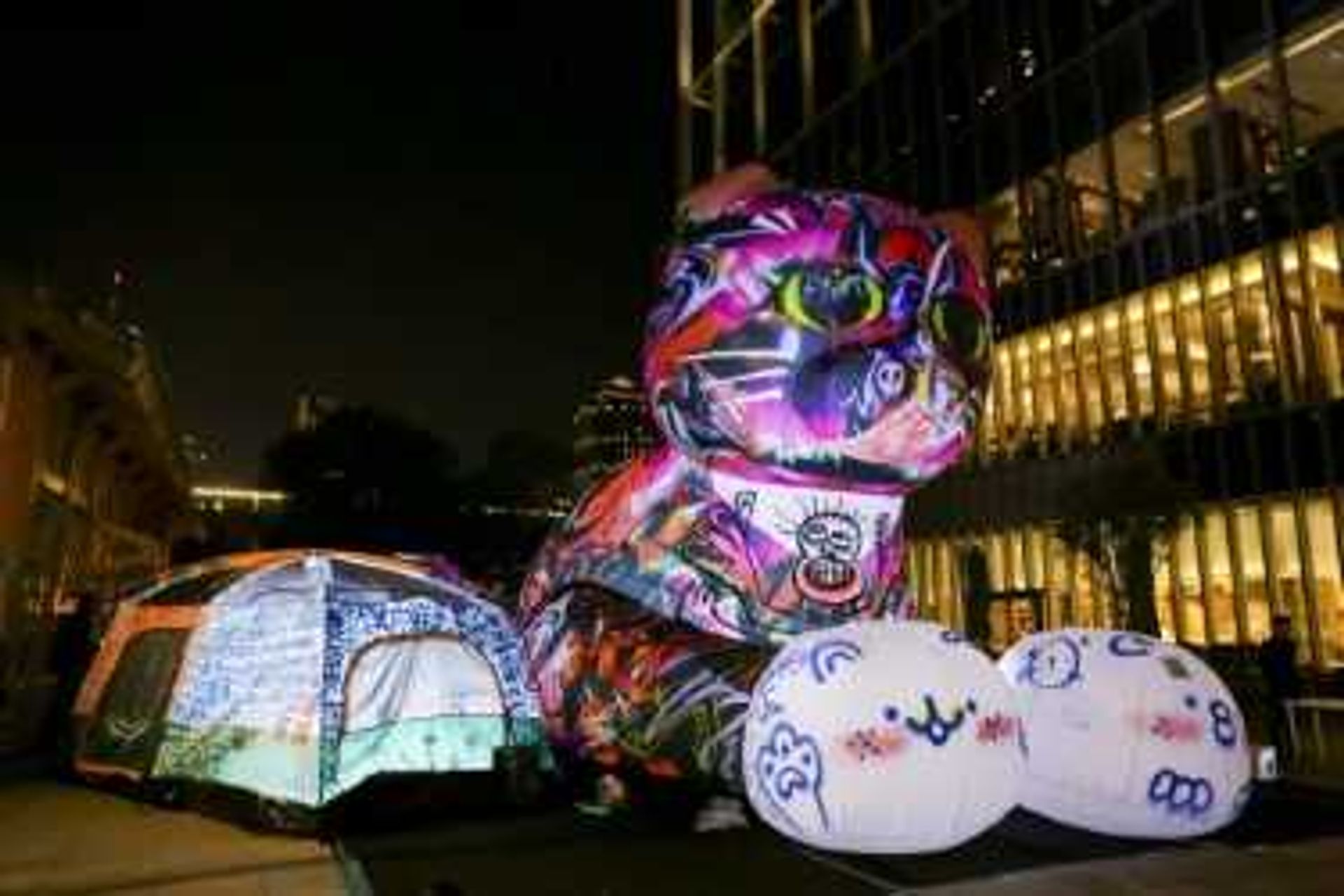 Cheng Ran's colossal cat means Shanghai fairgoers are feline good