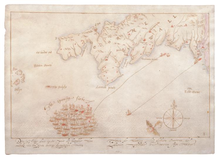 Conservation of Spanish Armada invasion maps reveals red ink details ...