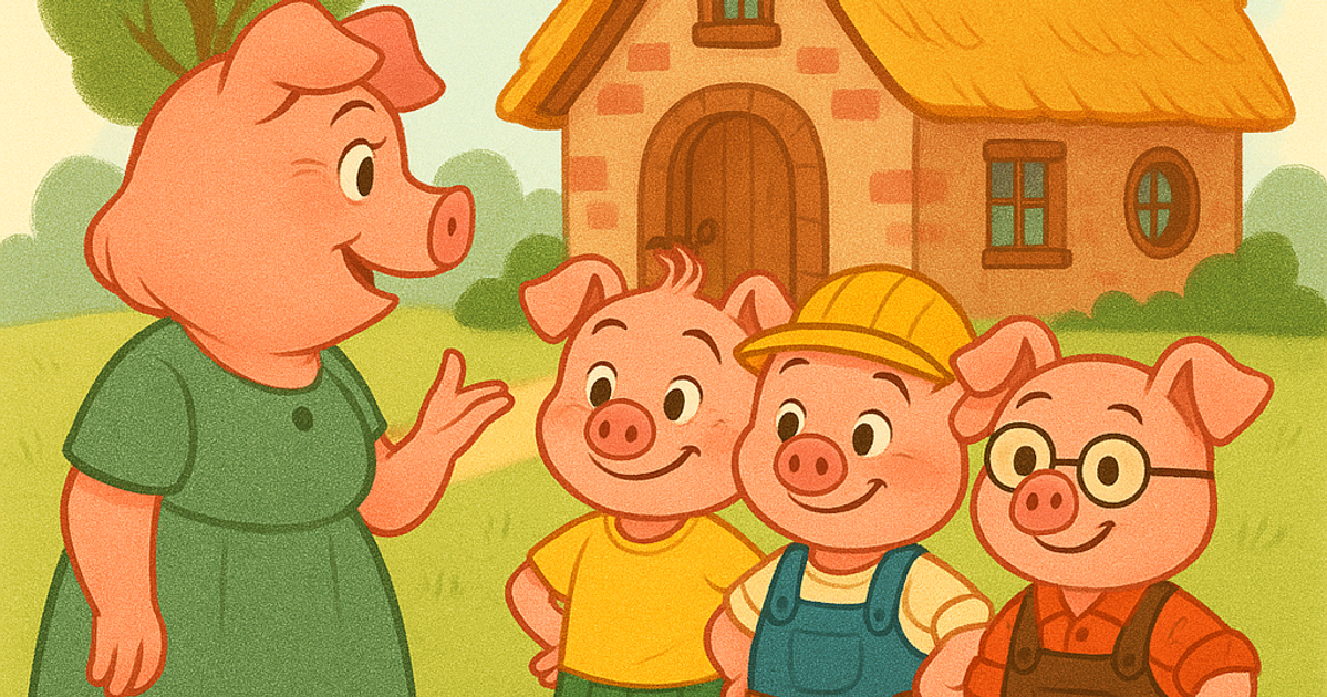 The Three Little Pigs | Tinto & Tea Spanish Story