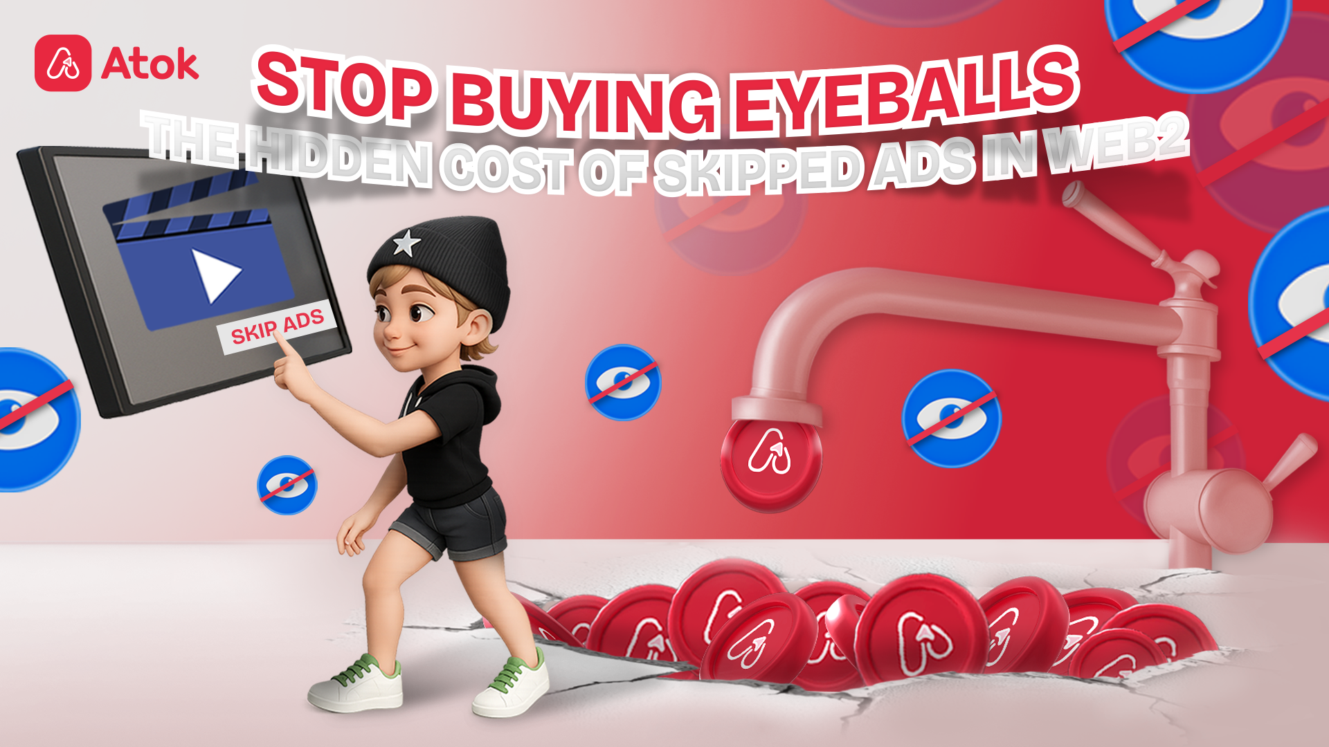 Stop Buying Eyeballs: The Hidden Cost of Skipped Ads in Web2 | Atok
