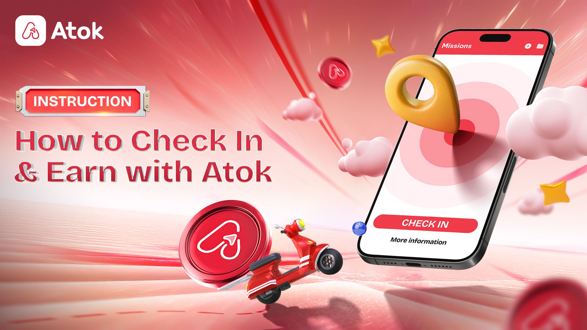How to Check In and Earn Rewards with Atok | Atok