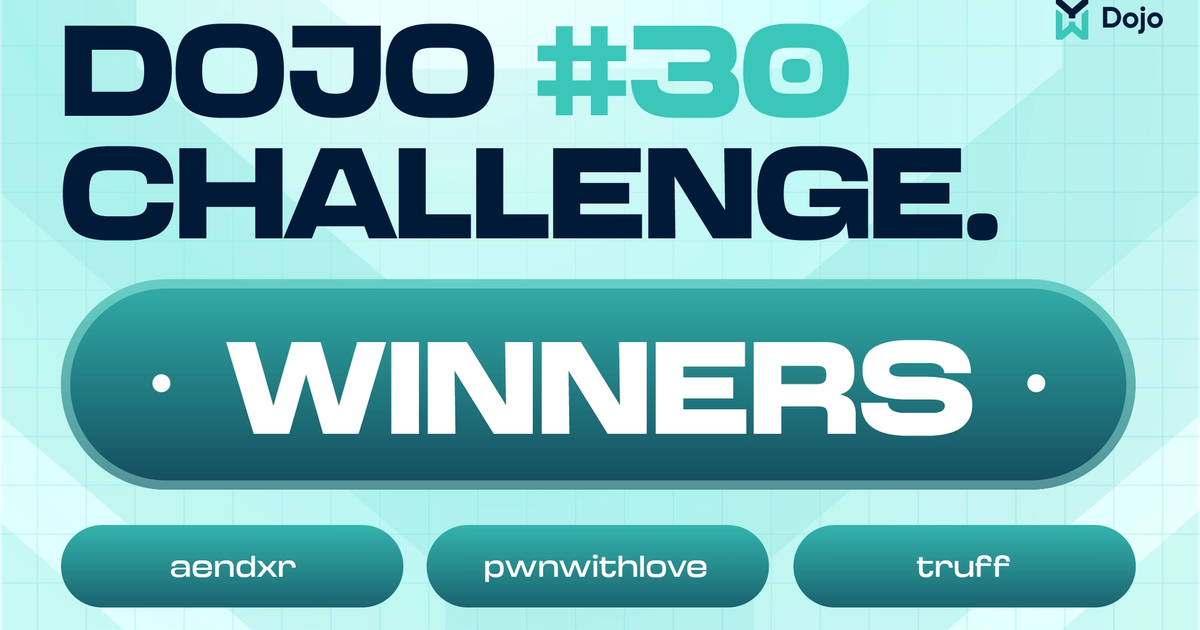 Dojo challenge #30 winners!