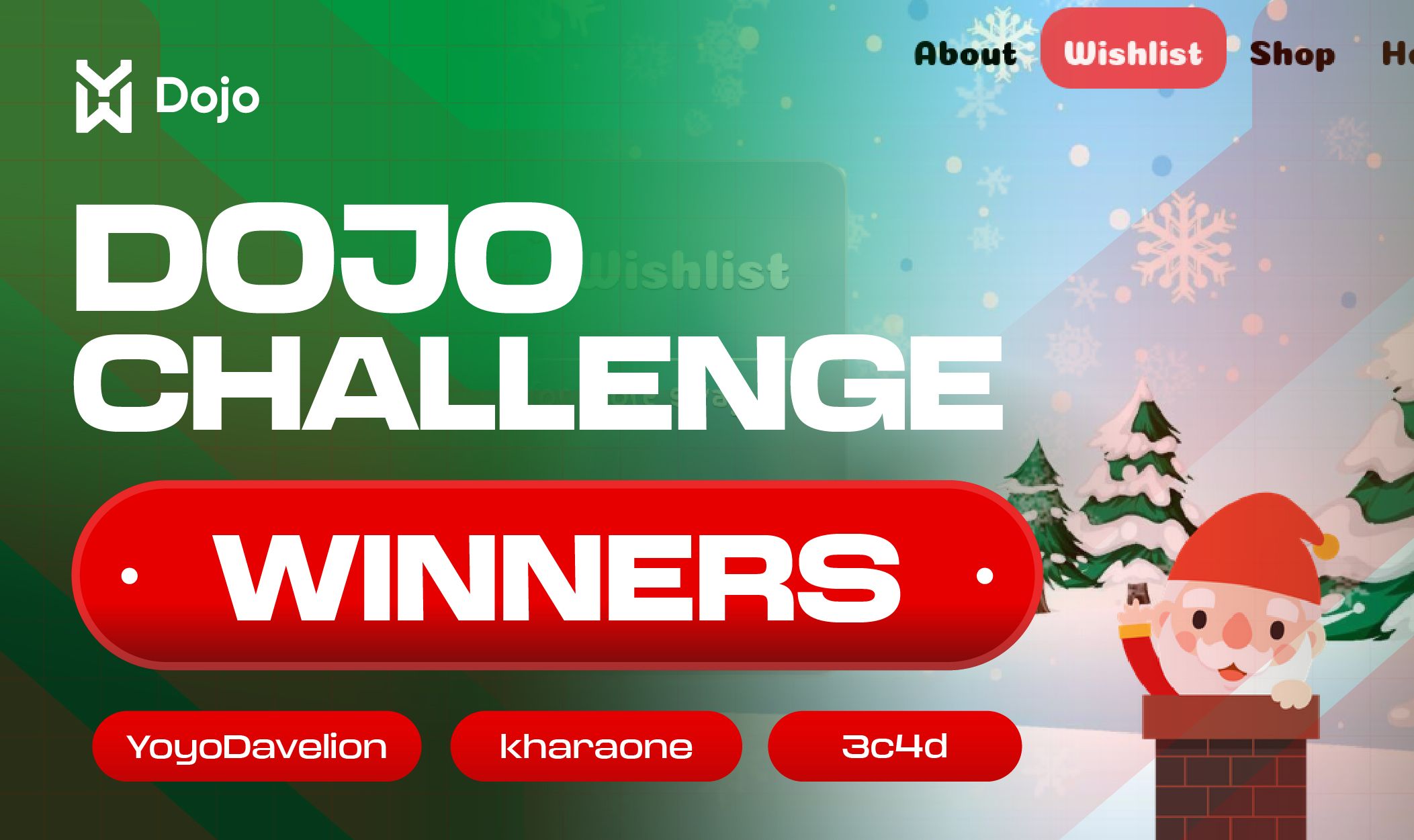 Dojo challenge #38 - Xmas wishlist, winners and writeup