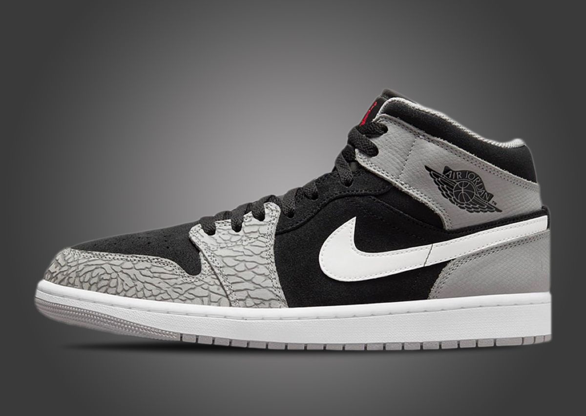 This Air Jordan 1 Mid Comes Dressed In Elephant Print