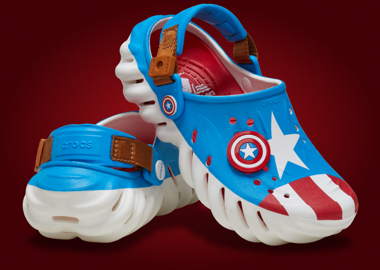 The Marvel x Crocs Echo Clog Captain America Pack Releases in 2024