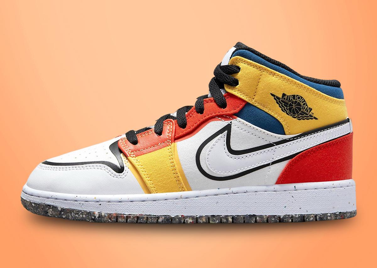 We're Getting Modern Art Vibes From The Air Jordan 1 Mid SE Multi-Color ...