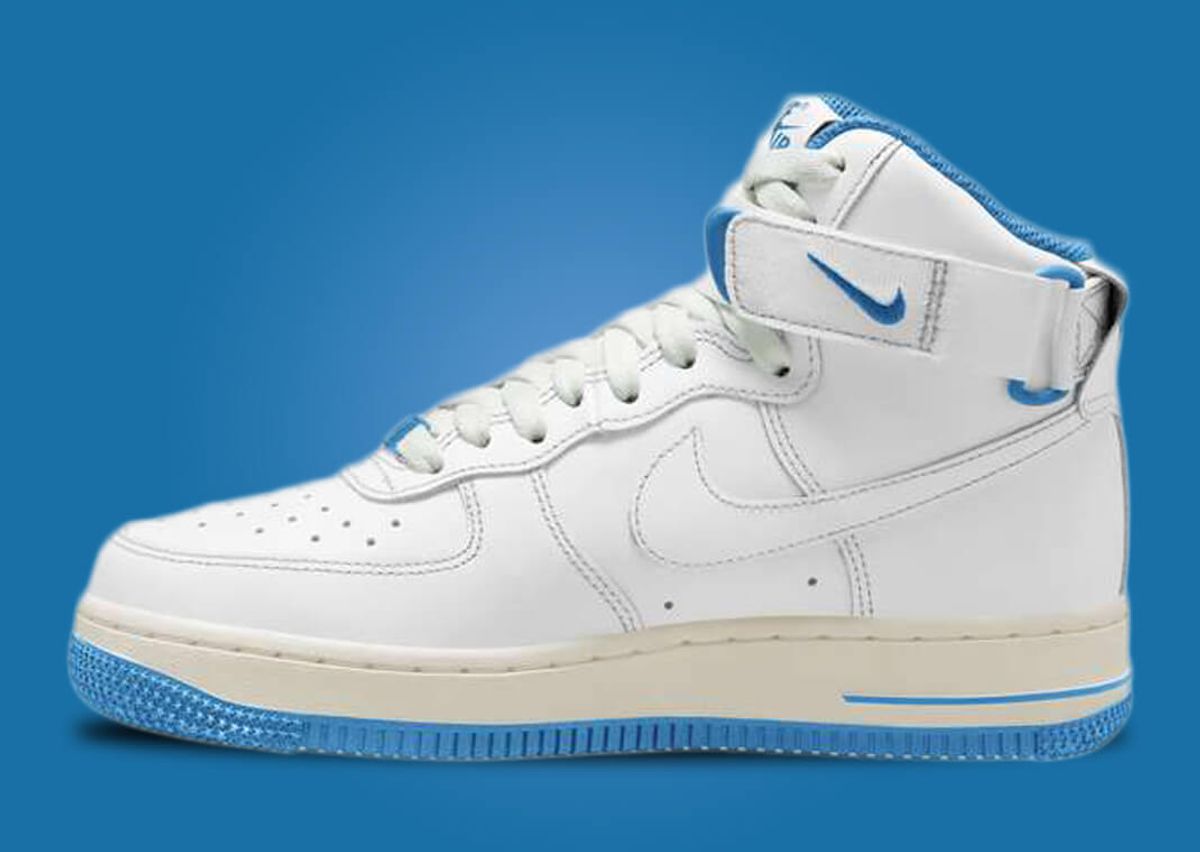 Sheed Vibes Are Prominent On The Nike Air Force 1 High White University ...