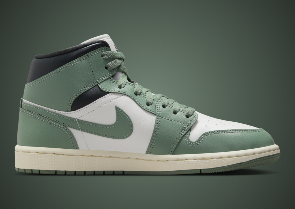 The Air Jordan 1 Mid Jade Smoke Releases April 2024
