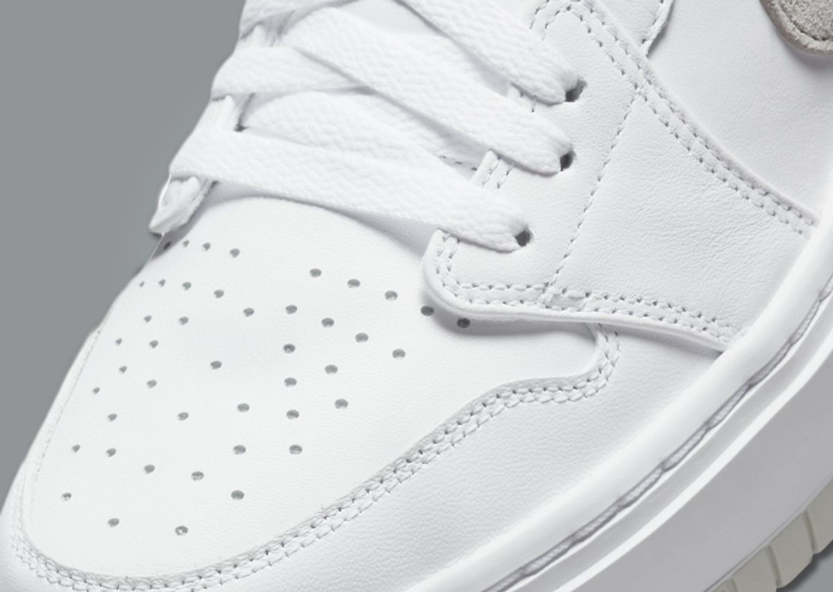 Neutral Grey Swooshes Adorn This Air Jordan 1 Elevate Low