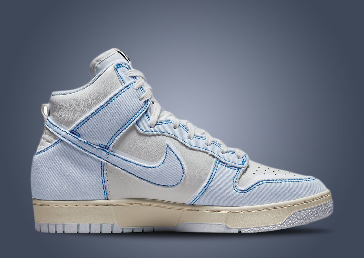Royal Blue Denim Covers This Nike Dunk High 85