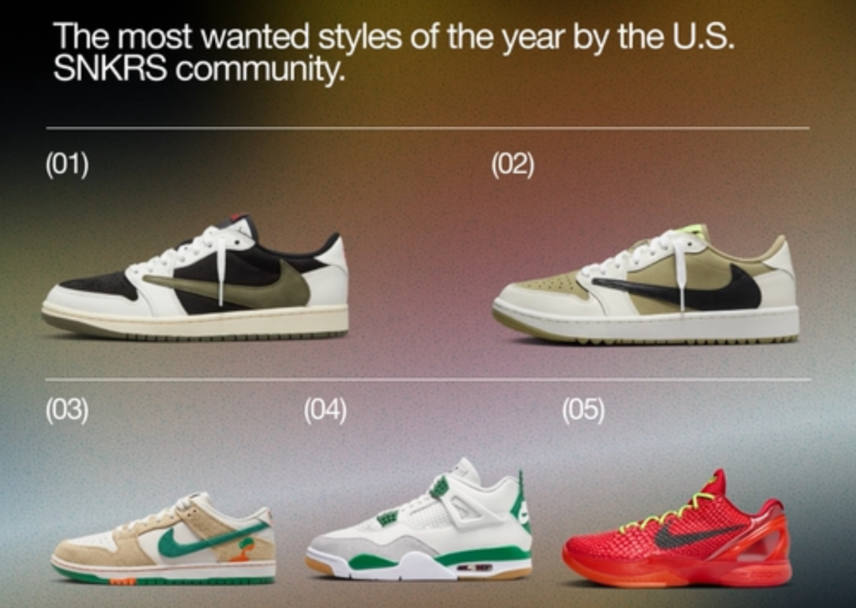 Nike Shares the Top 5 SNKRS Releases of 2023
