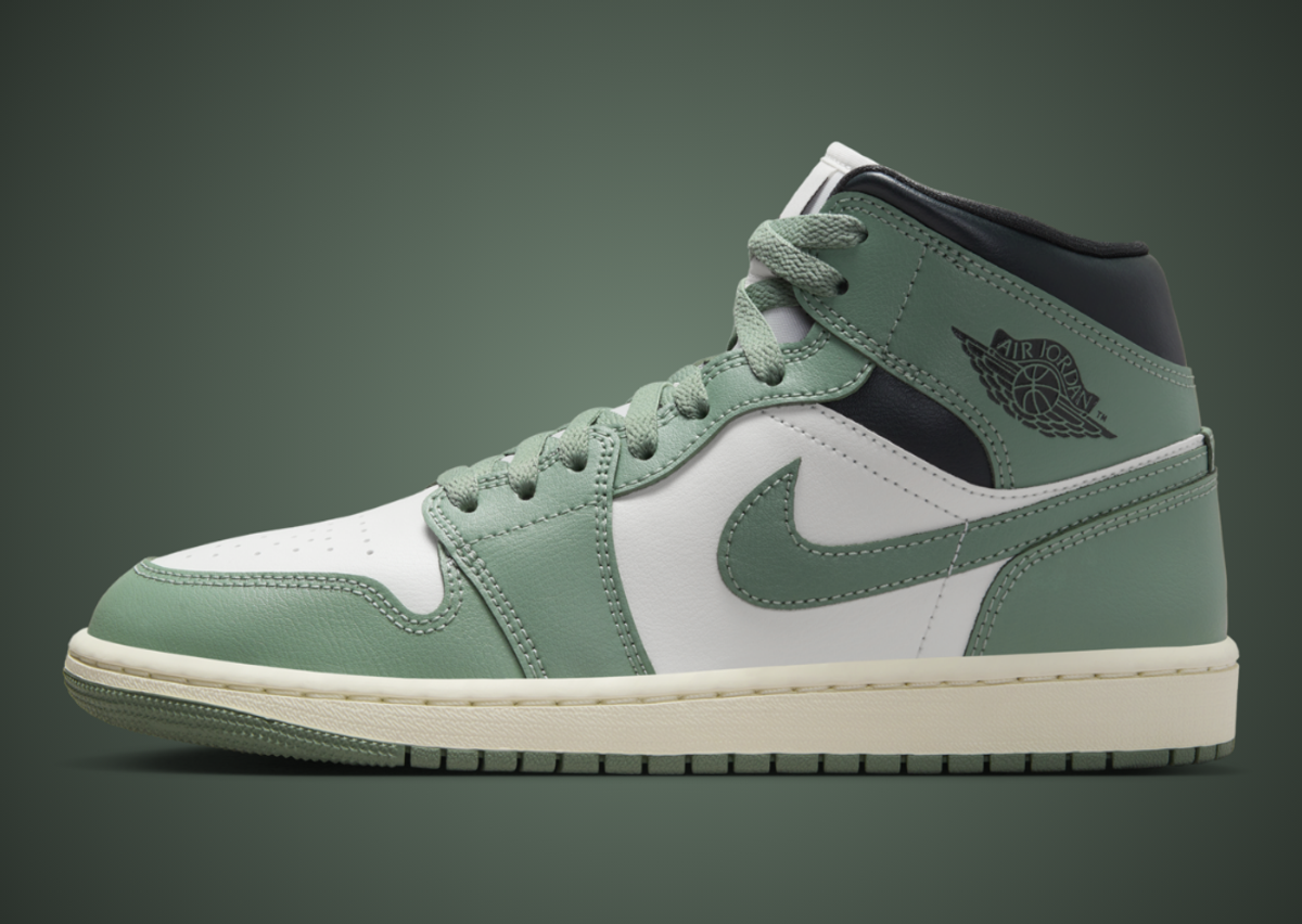 The Air Jordan 1 Mid Jade Smoke Releases April 2024