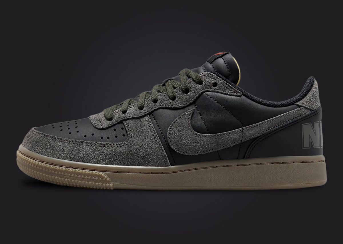 The Nike Terminator Low Menaces in Black and Medium Ash