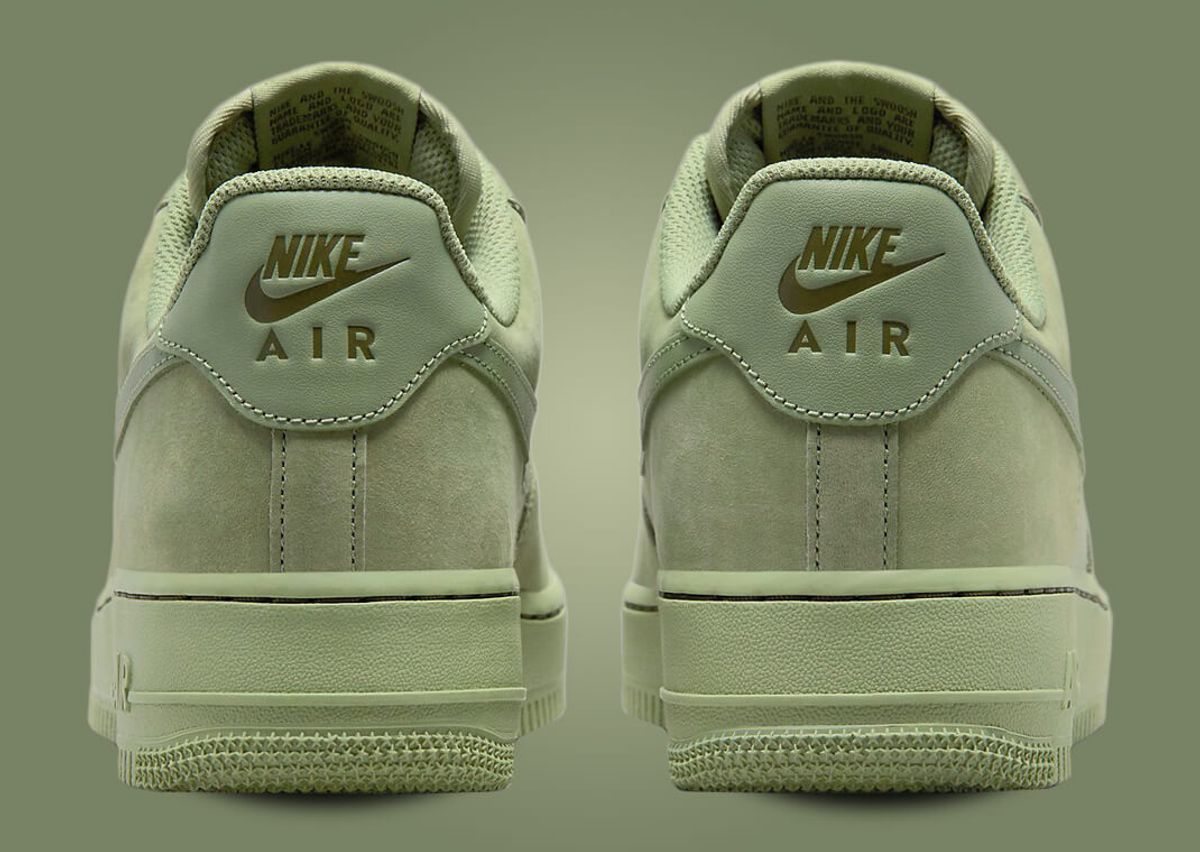 Suede And Canvas Cover The Nike Air Force 1 Low LX Oil Green