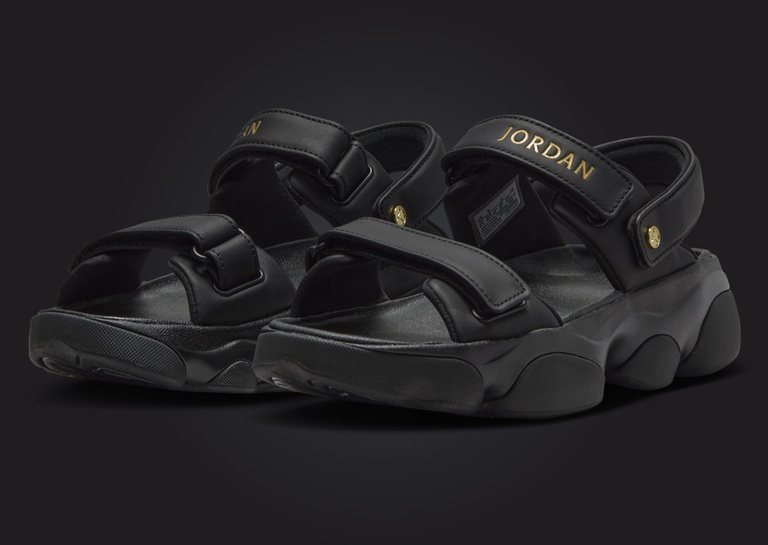The Jordan Deja Sandal Black Metallic Gold Releases Summer 2024